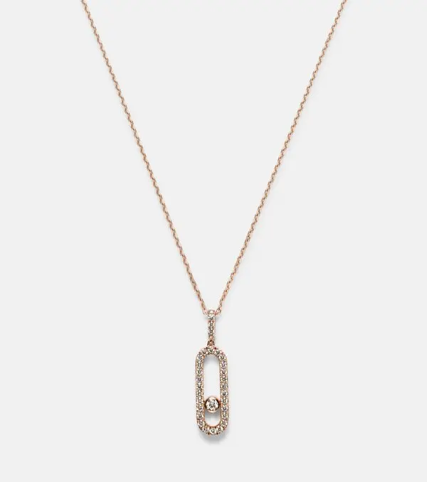 Messika Move Uno Large 18kt Rose Diamond Necklace