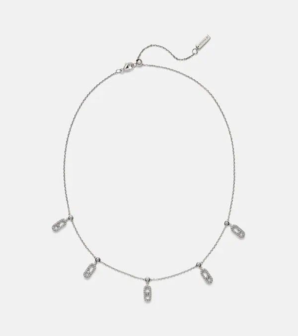 Messika Move Uno 18kt White Gold Choker With Diamonds - Silver