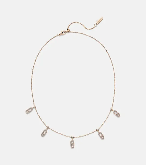 Messika Move Uno 18kt Rose Diamond Choker - Gold