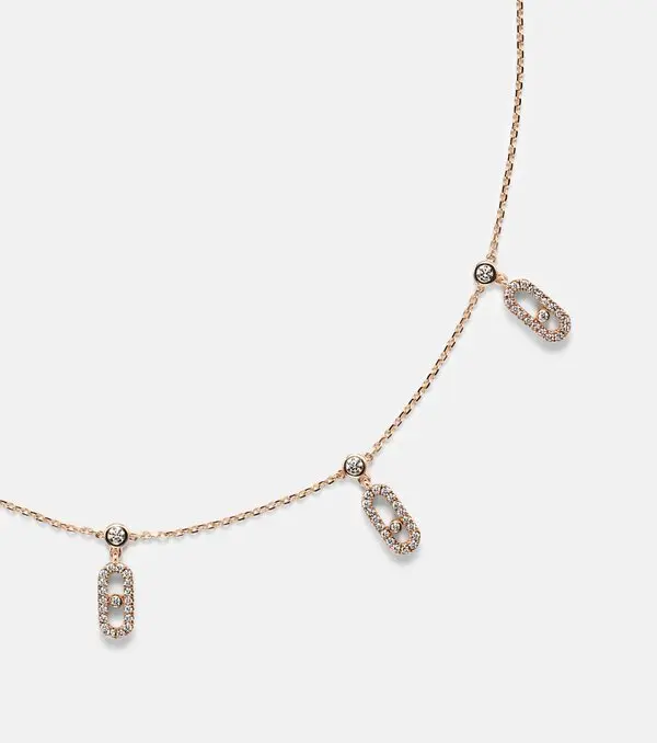 Messika Move Uno 18kt Rose Diamond Choker