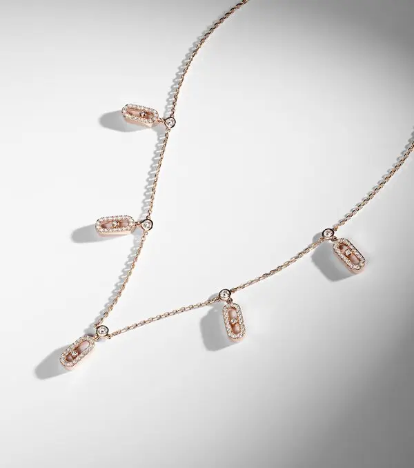 Messika Move Uno 18kt Rose Diamond Choker