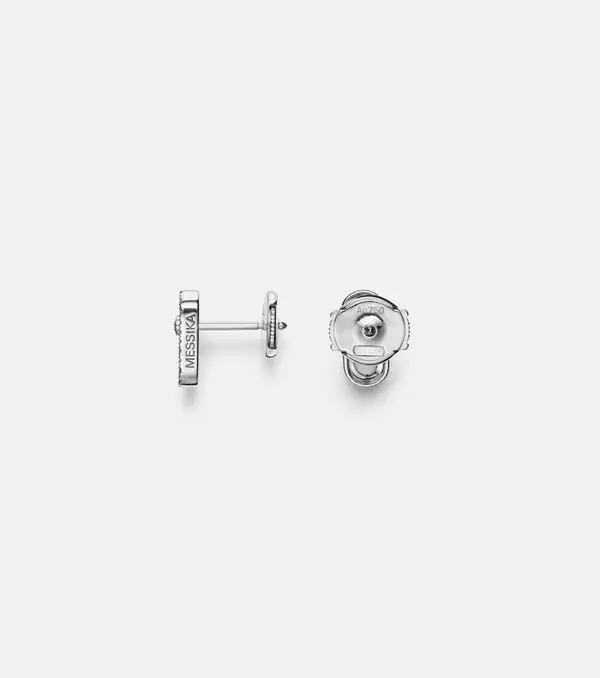 Messika Move Uno 18kt White Gold Diamond Earrings - Silver