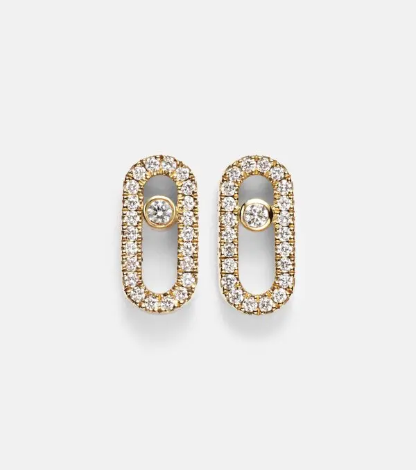 Messika Move Uno 18kt Earrings With Diamonds - Gold