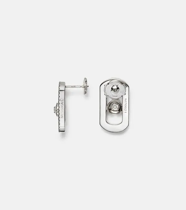 Messika So Move 18kt White Gold Diamond Earrings - Silver