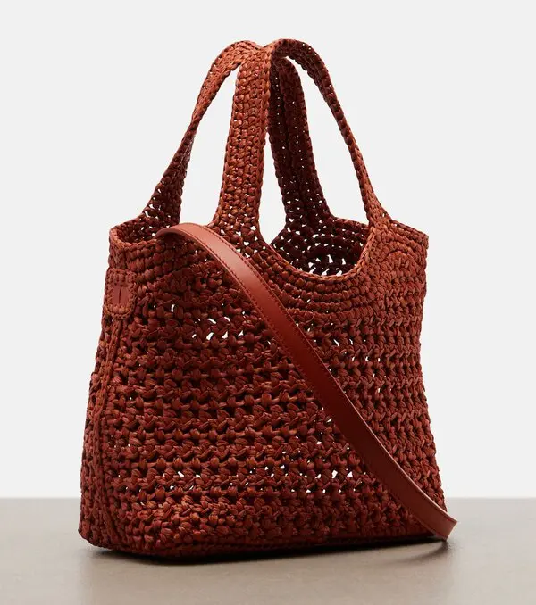 TOD'S Small Woven Tote Bag - Pink