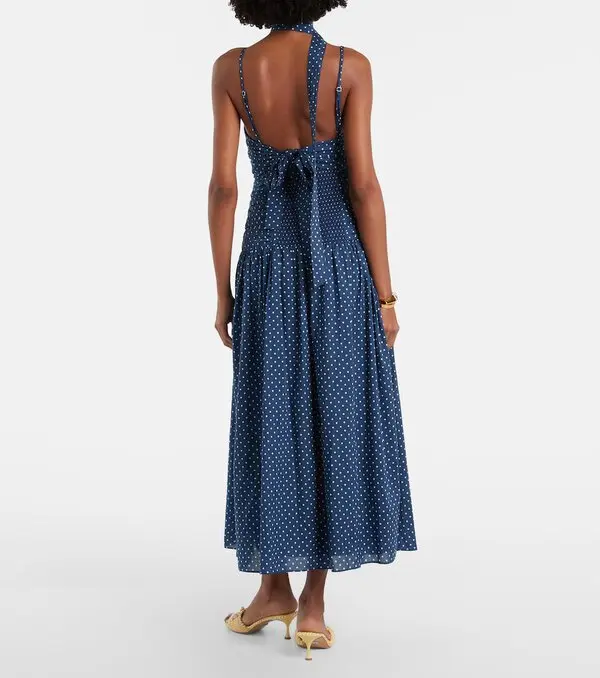 Posse Edie Polka Dot Midi Dress