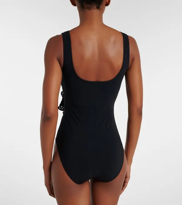 KARLA COLLETTO Rosetta Floral-appliqué Swimsuit