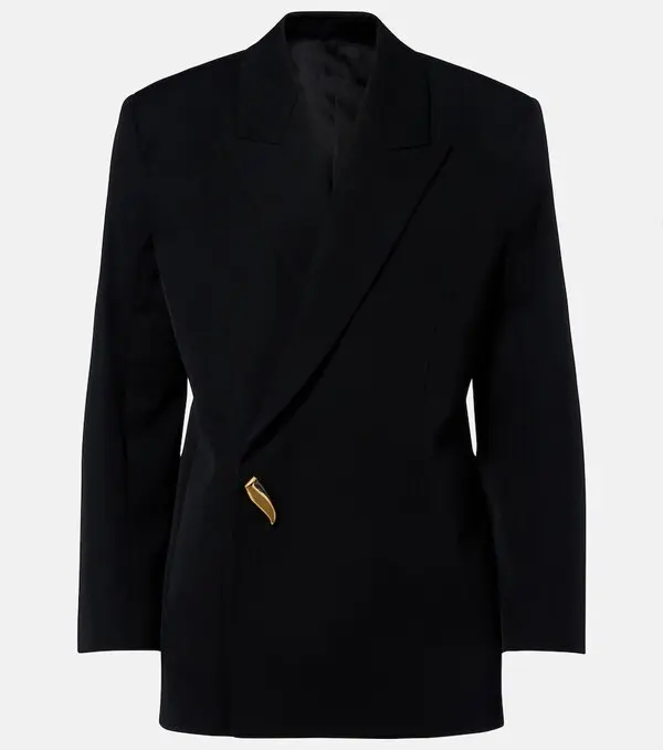 Bottega Veneta Double-breasted Wool Blazer - Black