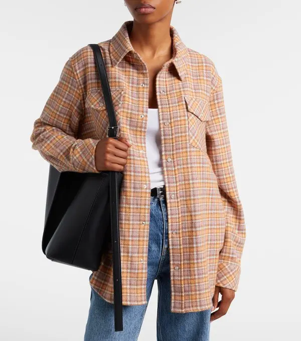 GOD'S TRUE CASHMERE Midnight Rose Plaid Shirt - Multicoloured