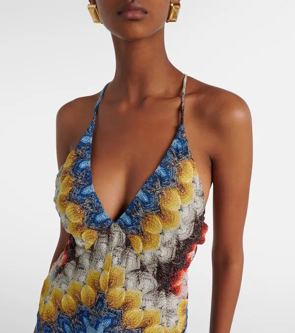 Missoni Zigzag Open-back Lamé Gown - Multicoloured