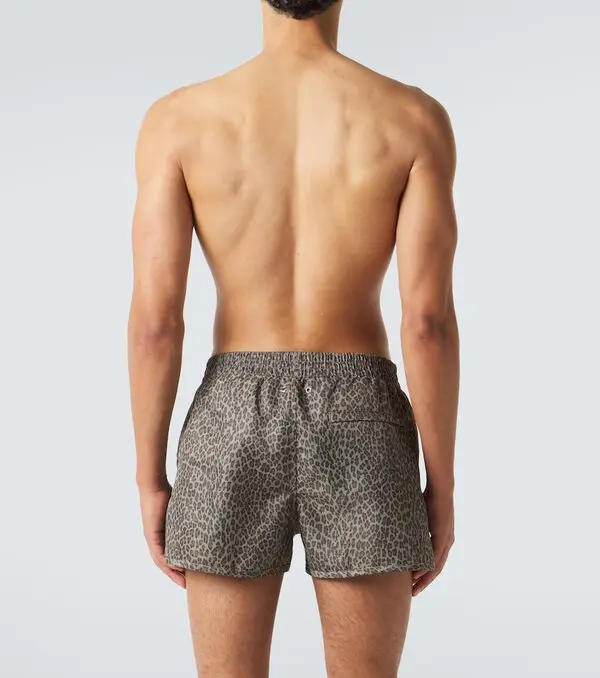 CDLP Leopard-print Swim Trunks