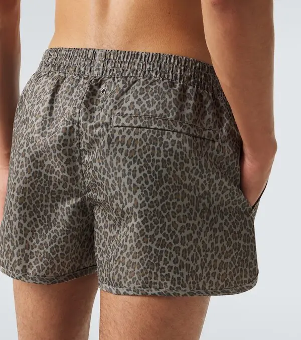 CDLP Leopard-print Swim Trunks