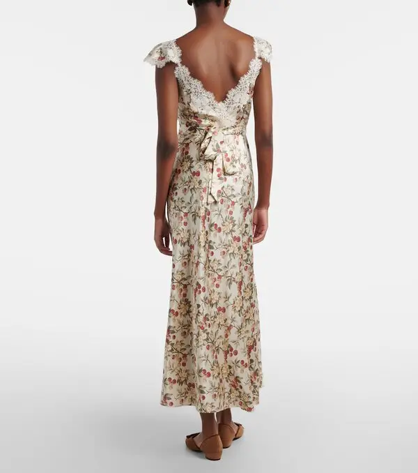 DÔEN Fiona Silk Midi Dress - Multicoloured