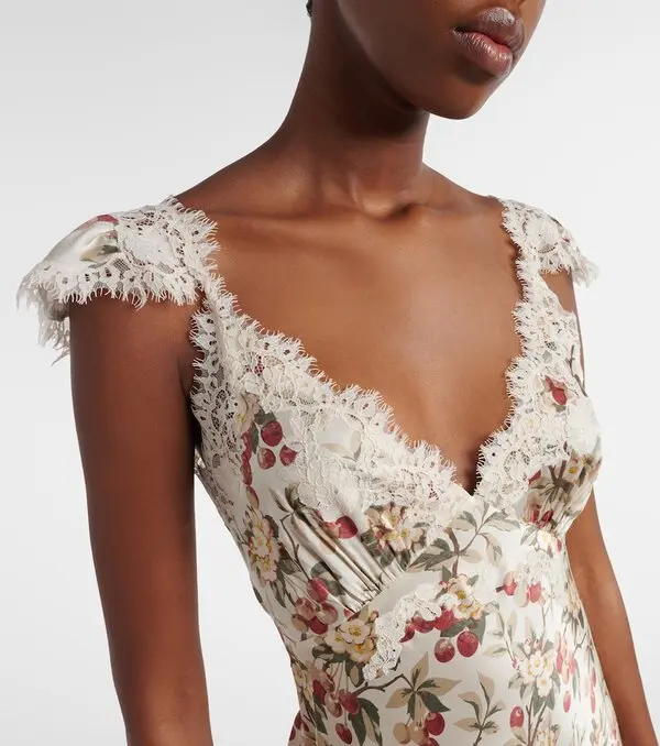 DÔEN Fiona Silk Midi Dress - Multicoloured