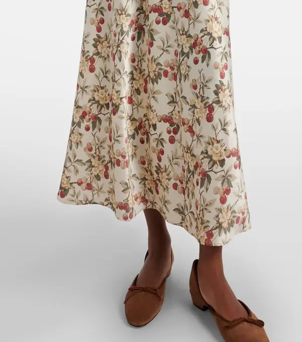DÔEN Fiona Silk Midi Dress - Multicoloured