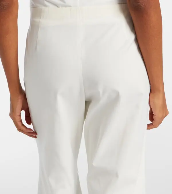 Khaite Walter Cotton And Silk Flared Pants - White