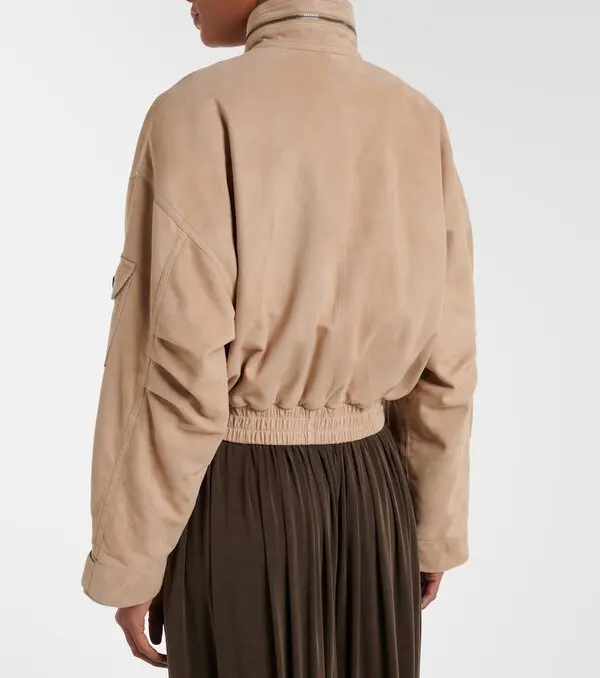 Balmain Suede Bomber Jacket