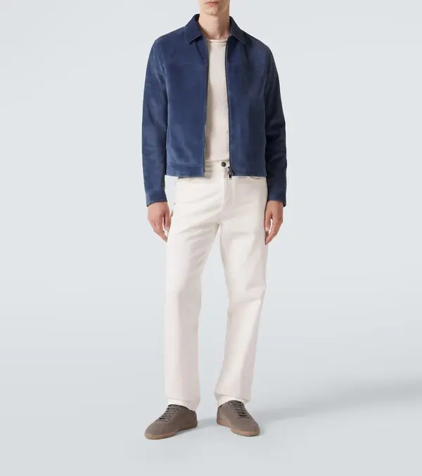 Zegna Suede Jacket - Blue