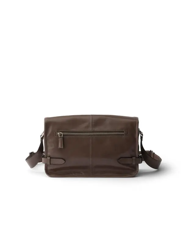Prada Leather Shoulder Bag - Grey