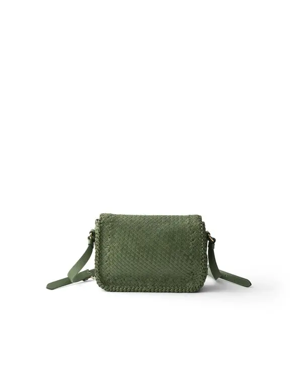 Prada Woven Leather Mini Shoulder Bag