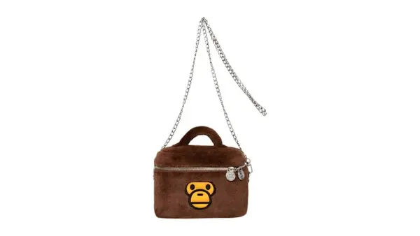 A BATHING APE Baby Milo Chain Crossbody Bag - Brown