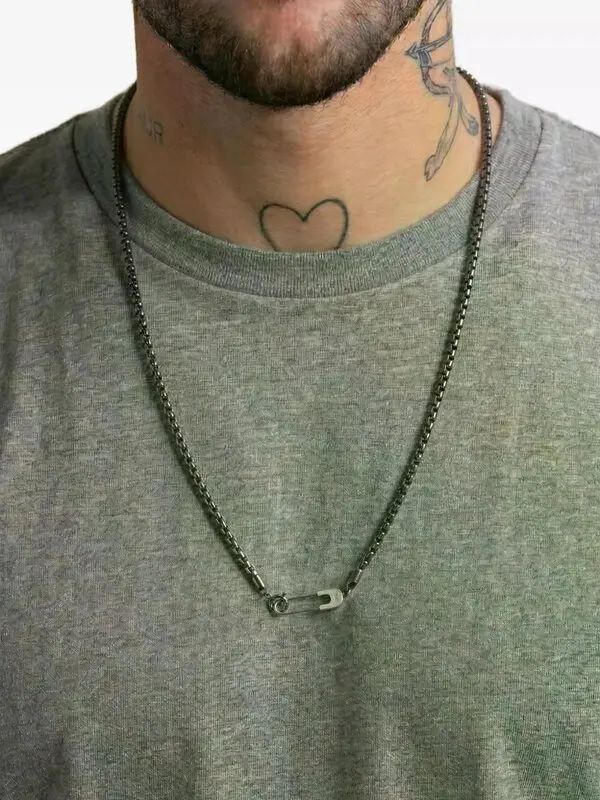 YOJ Safety-pin Box-chain Necklace