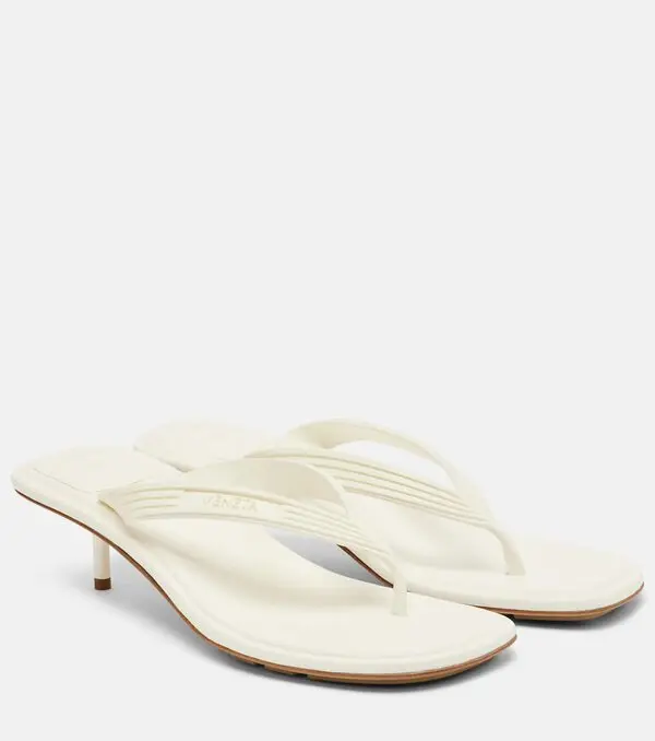 Bottega Veneta Sampieri Thong Sandals - White