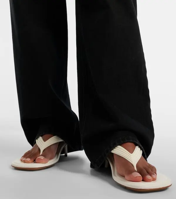 Bottega Veneta Alabaster Rubber Thong Sandals