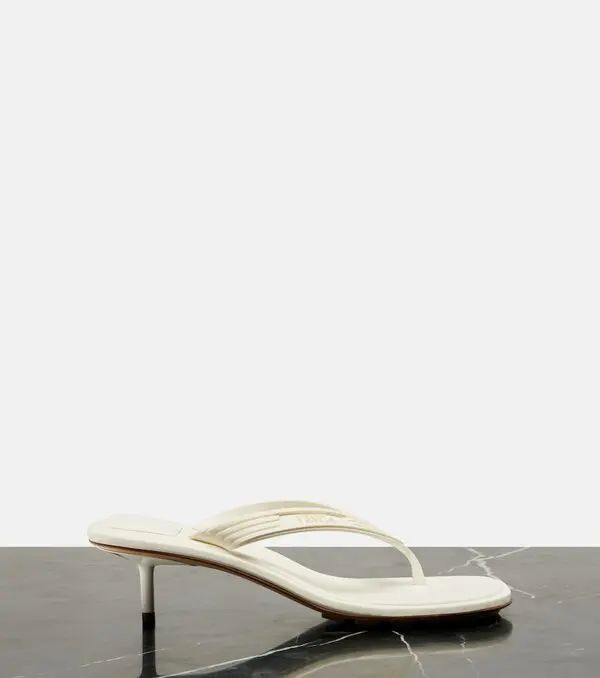 Bottega Veneta Alabaster Rubber Thong Sandals