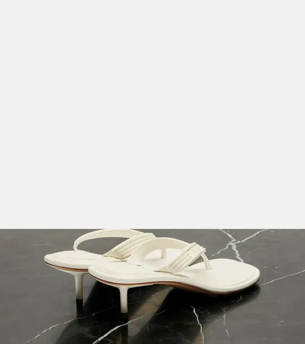 Bottega Veneta Alabaster Rubber Thong Sandals