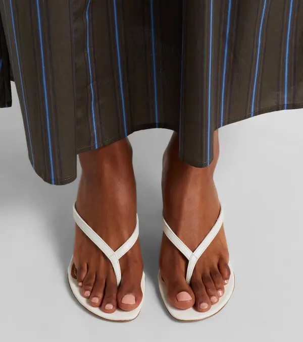 Staud Freja Leather Thong Sandals