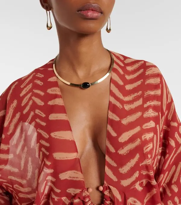 Johanna Ortiz Printed Georgette Maxi Dress