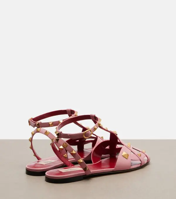 Valentino Garavani Rockstud Leather Slingback Sandals