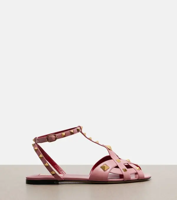 Valentino Garavani Rockstud Leather Slingback Sandals