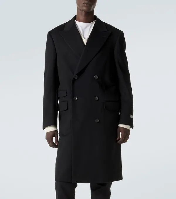 Canali Double-breasted Wool And Cashmere Coat