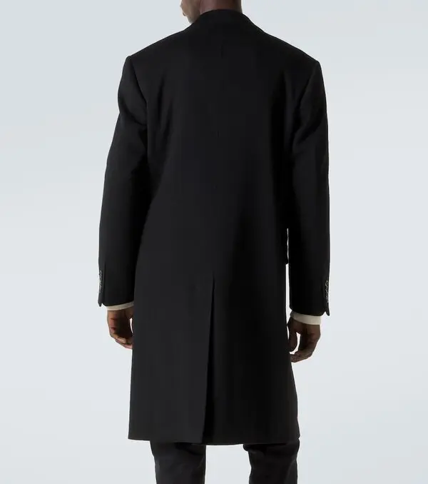 Canali Double-breasted Wool And Cashmere Coat