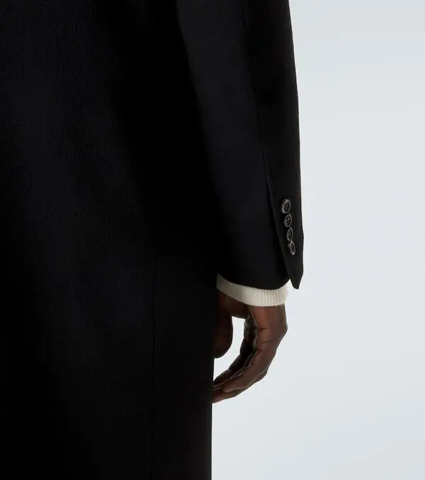 Canali Double-breasted Wool And Cashmere Coat