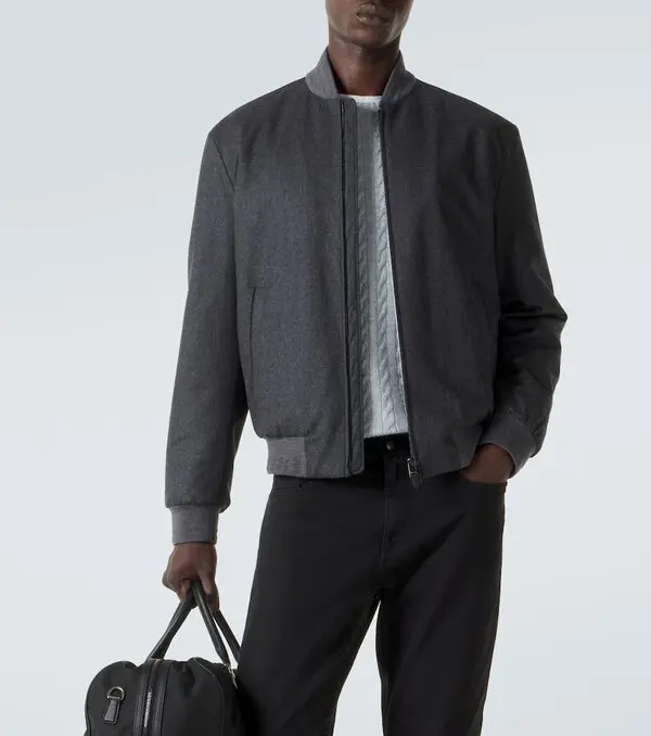 Canali Wool Bomber Jacket