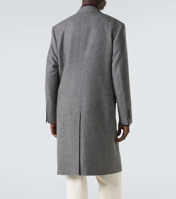 Canali Double-breasted Wool And Silk Coat