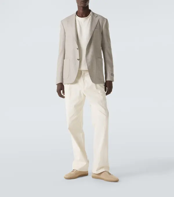 Canali Kei Wool Blazer - Grey
