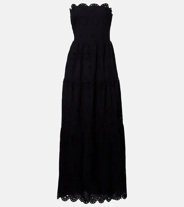 Melissa Odabash Sophie Cotton Midi Dress - Black