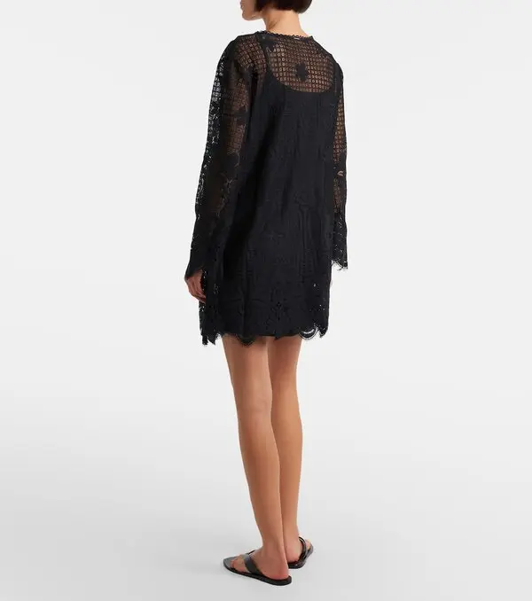 Melissa Odabash Elizabeth Cotton-blend Lace Minidress