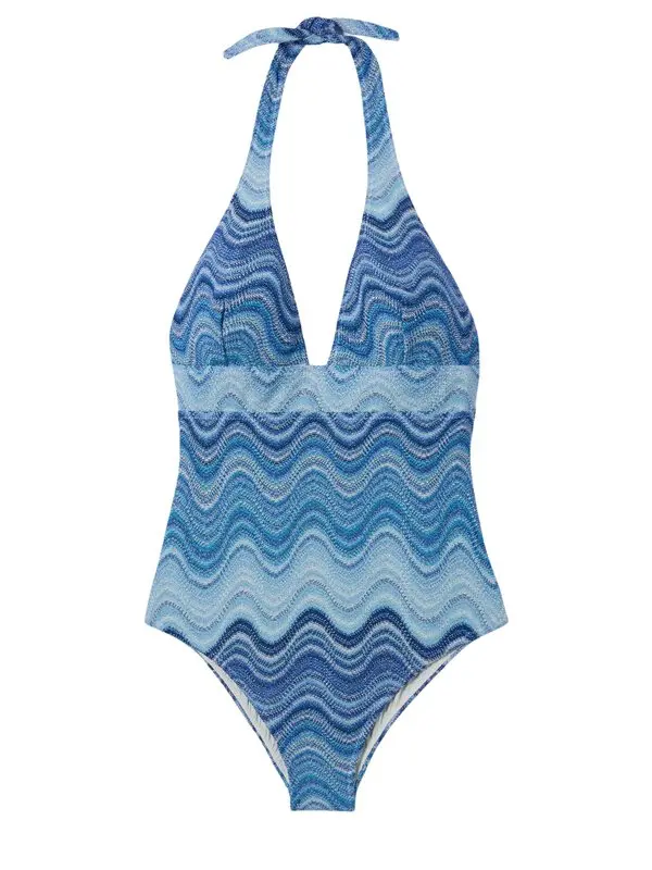 MC2 SAINT BARTH Marylin One-piece Swimsuit - Blue
