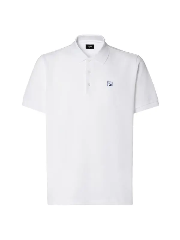 Fendi Polo Shirt With Logo - White