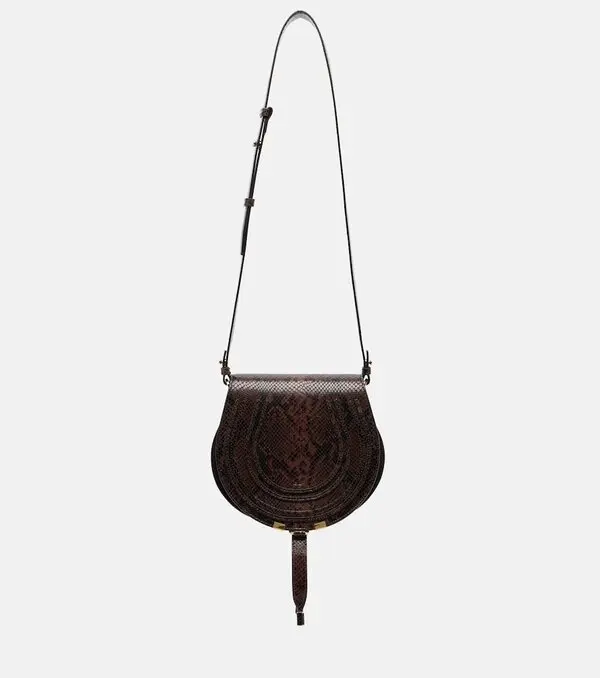 Chloé Marcie Small Leather Crossbody Bag - Brown