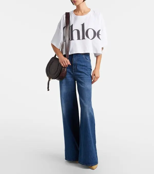 Chloé Marcie Small Leather Crossbody Bag - Brown