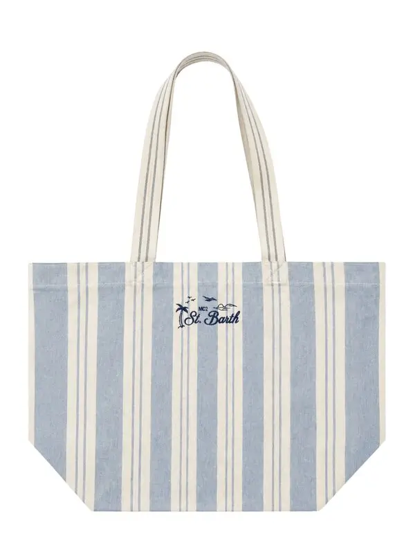 MC2 SAINT BARTH Essential Beach Tote - Sky Blue