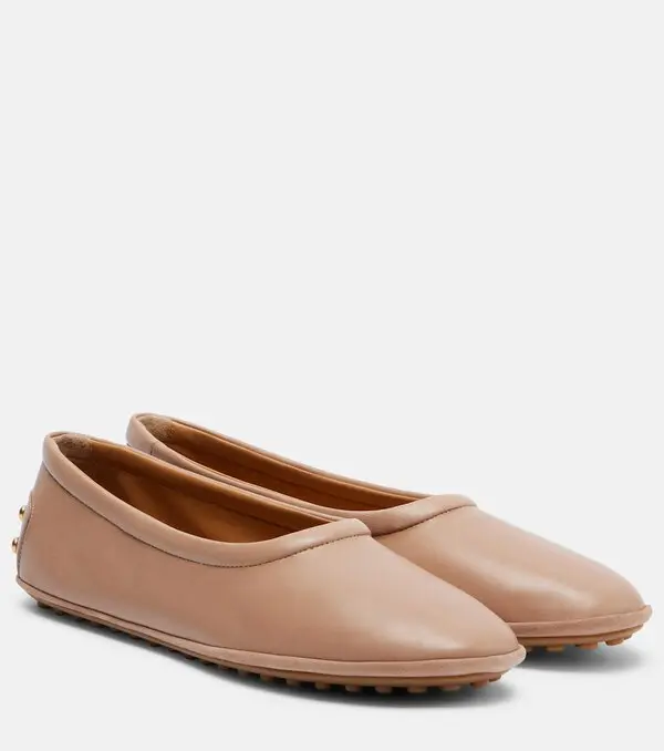 TOD'S Leather Ballet Flats - Pink