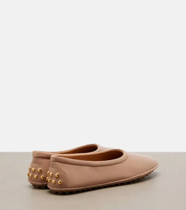TOD'S Leather Ballet Flats - Pink