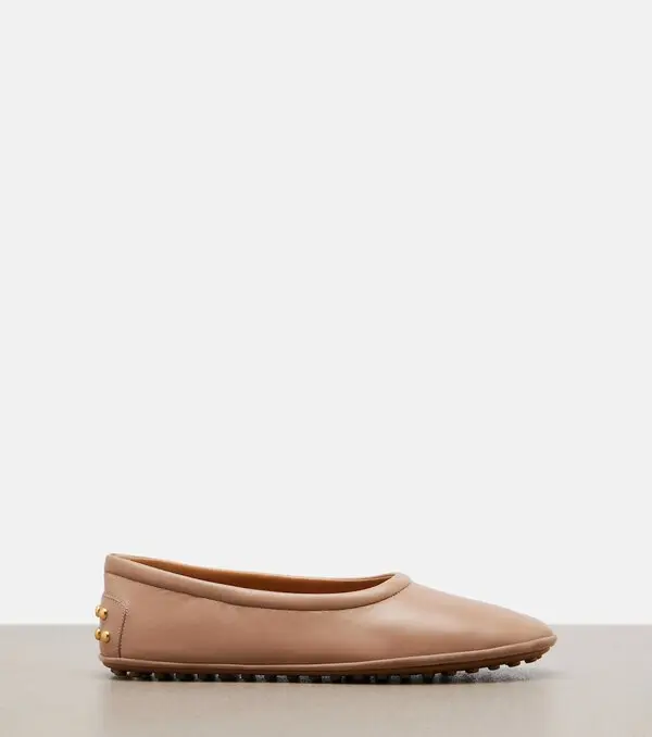 TOD'S Leather Ballet Flats - Pink